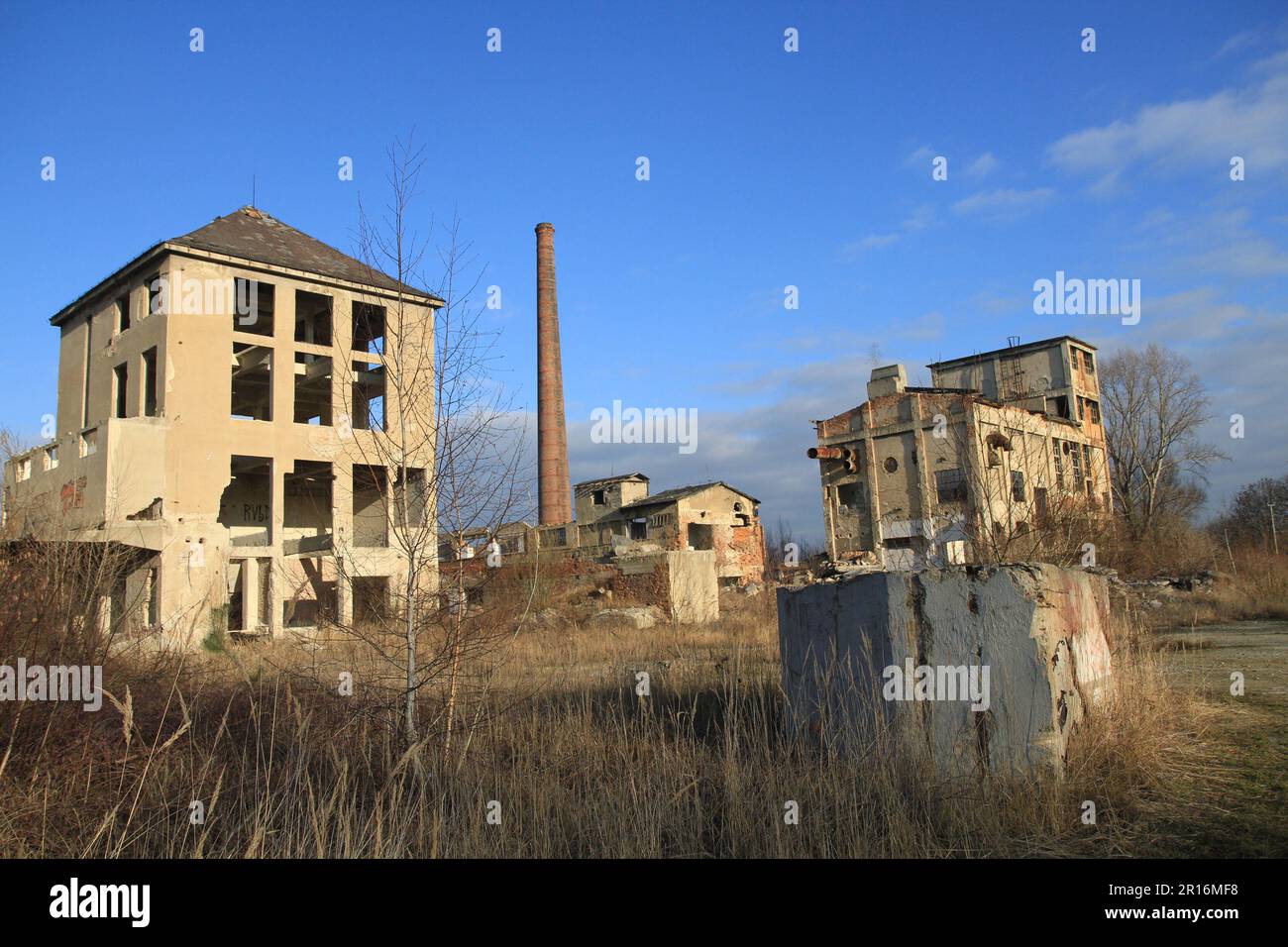 ruins of old factory as old industrial architecture Stock Photo - Alamy