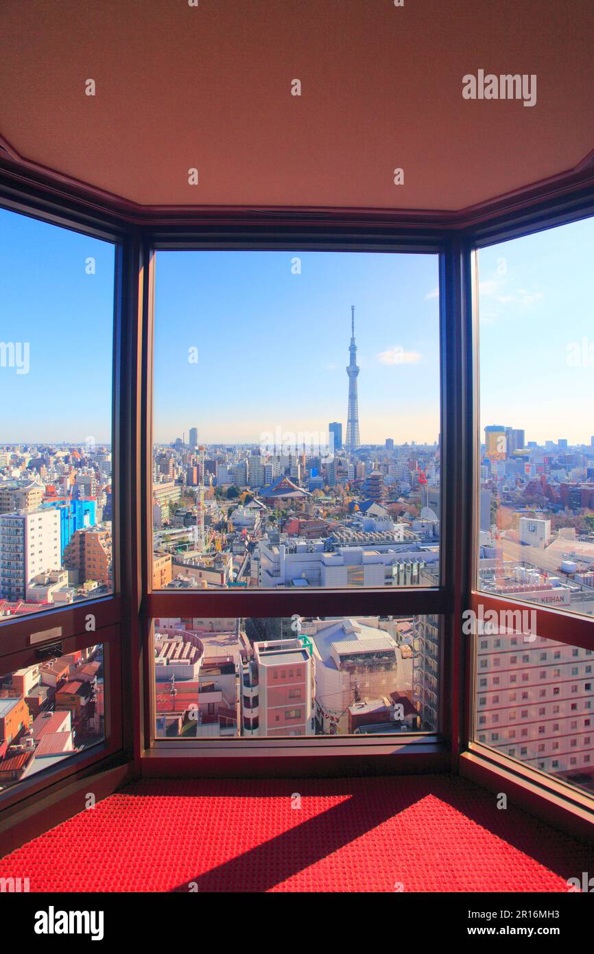 Tokyo Sky Tree seen from the window Stock Photo - Alamy