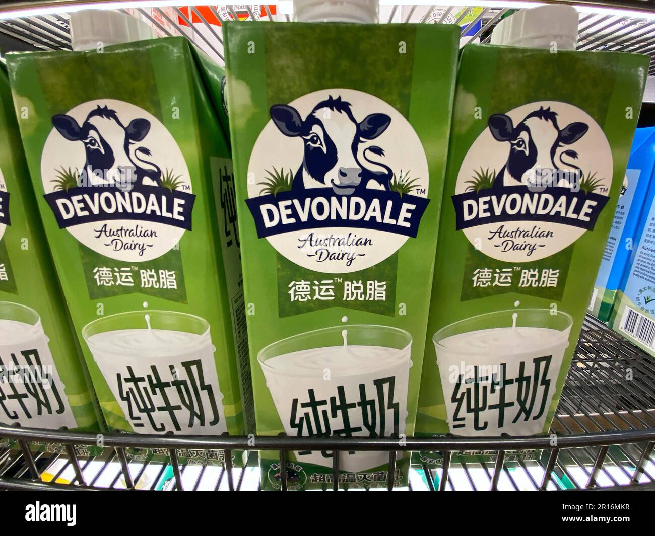 Cartons of shelf-stable milk from Australian dairy Devondale are ...