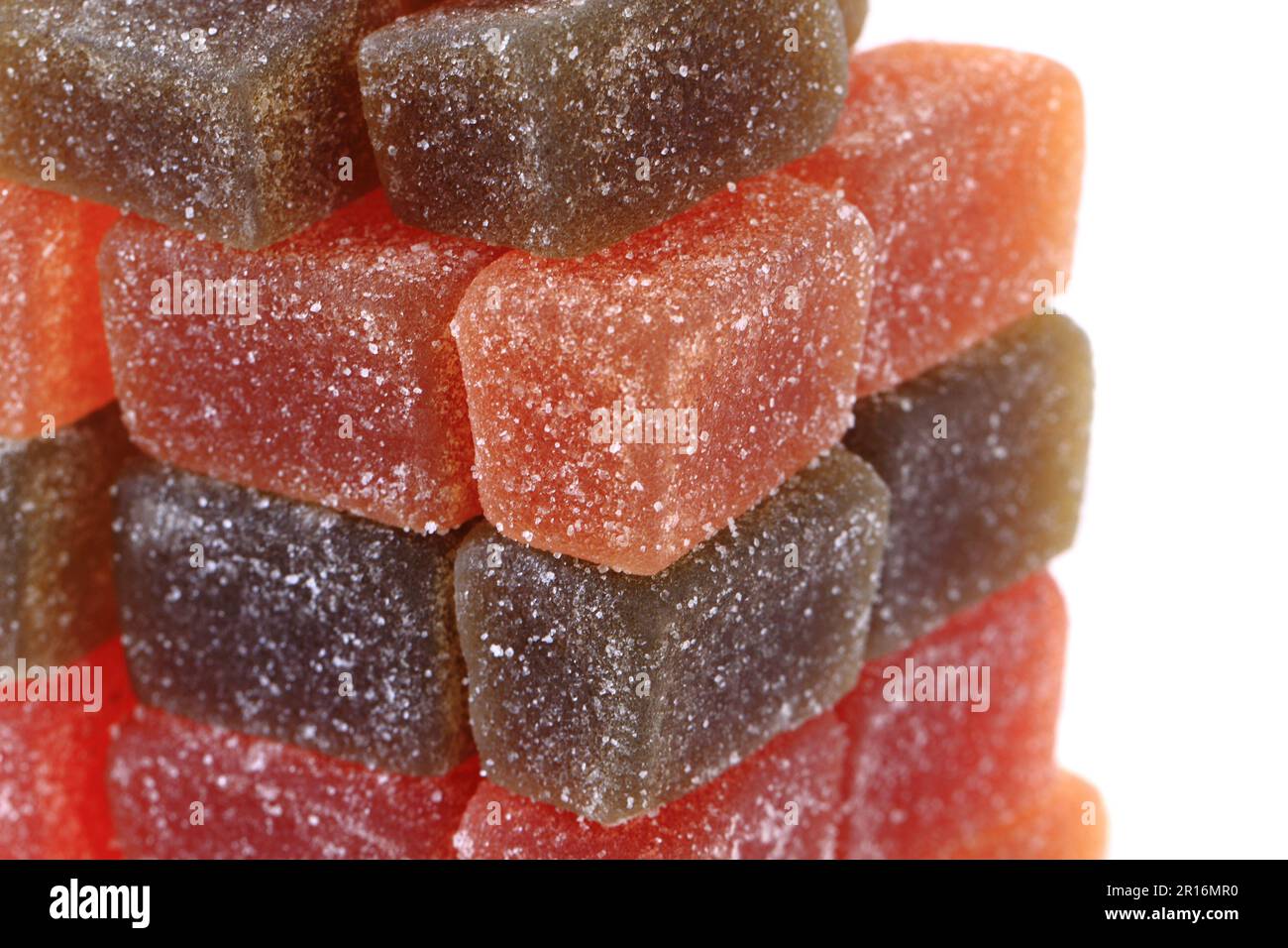 candy fruit cubes isolated on the white background Stock Photo - Alamy