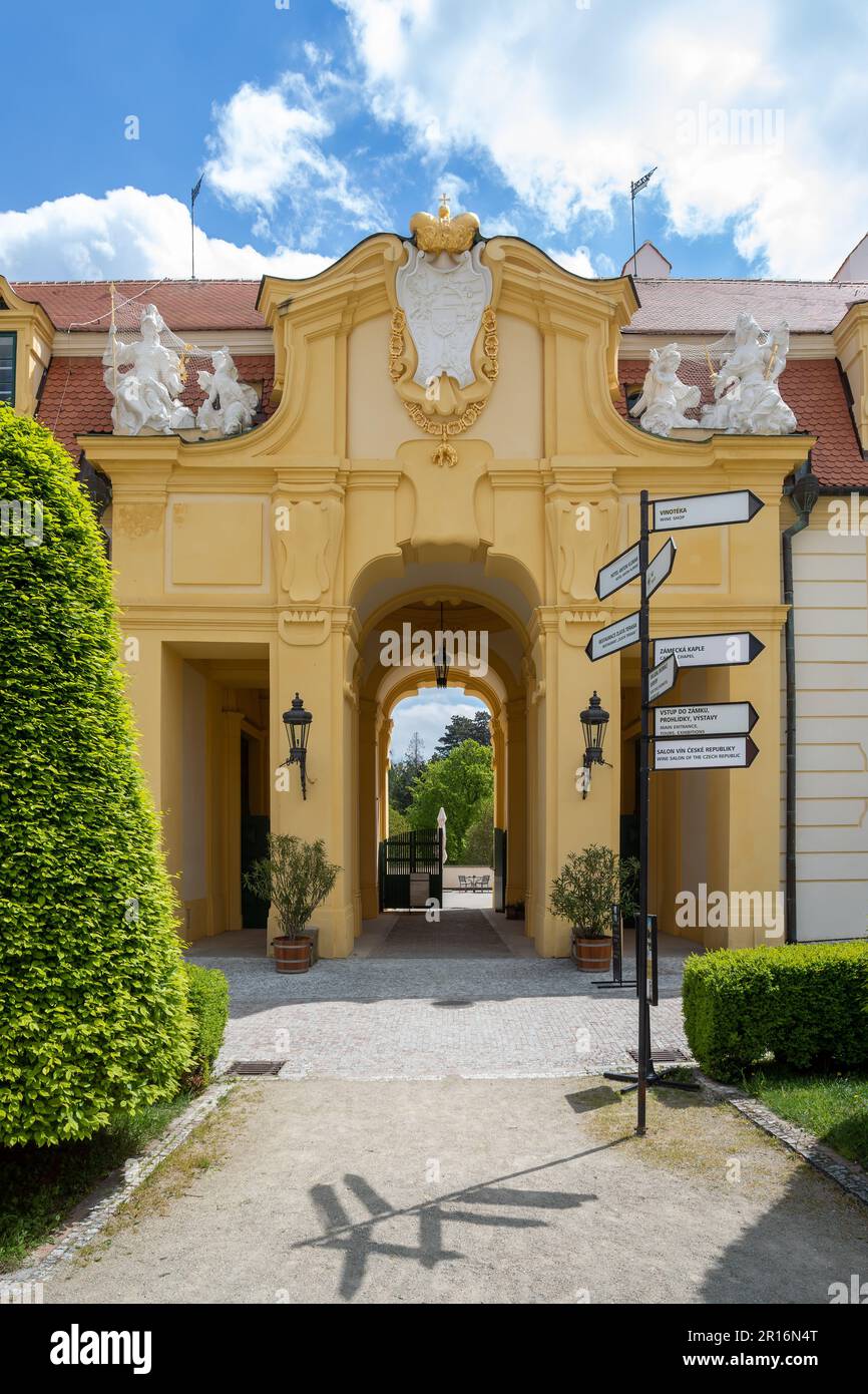 VALTICE, CZECH REPUBLIC - MAY 7th 2023: Chateau Valtice, Lednice ...