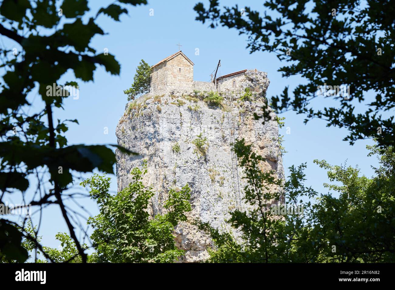 Georgia's Kaktskhi Pillar, which consists of a church atop a towering ...