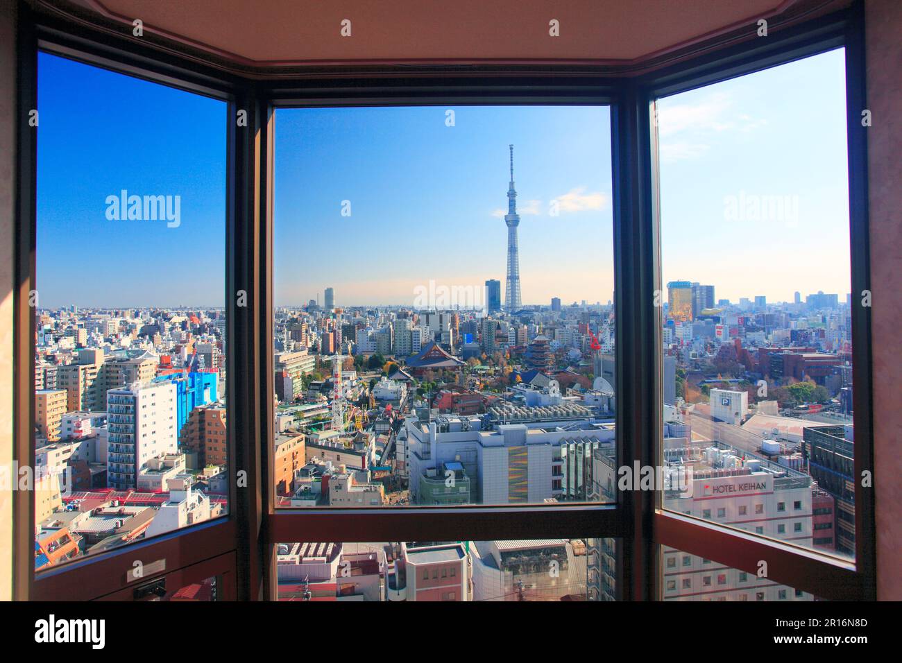 Tokyo Sky Tree seen from the window Stock Photo - Alamy