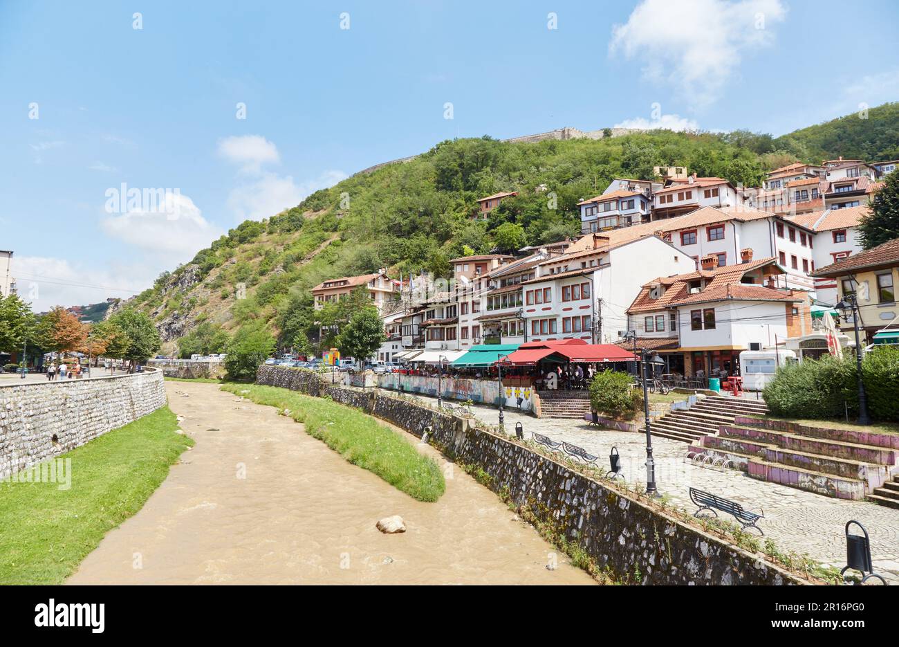 The well-preserved historic town of Prizren, Kosovo, known for its ...