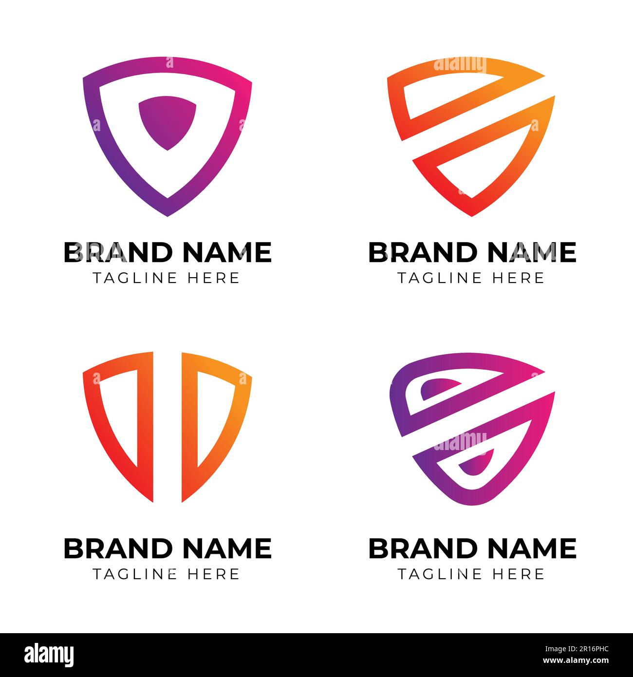 Shield gradient logo template Stock Vector Images - Alamy