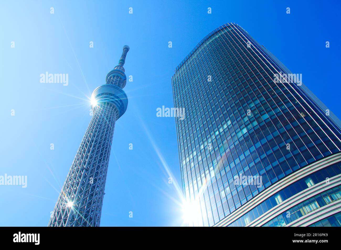 Tokyo Skytree and Reflecting Glow of the Sun Stock Photo - Alamy