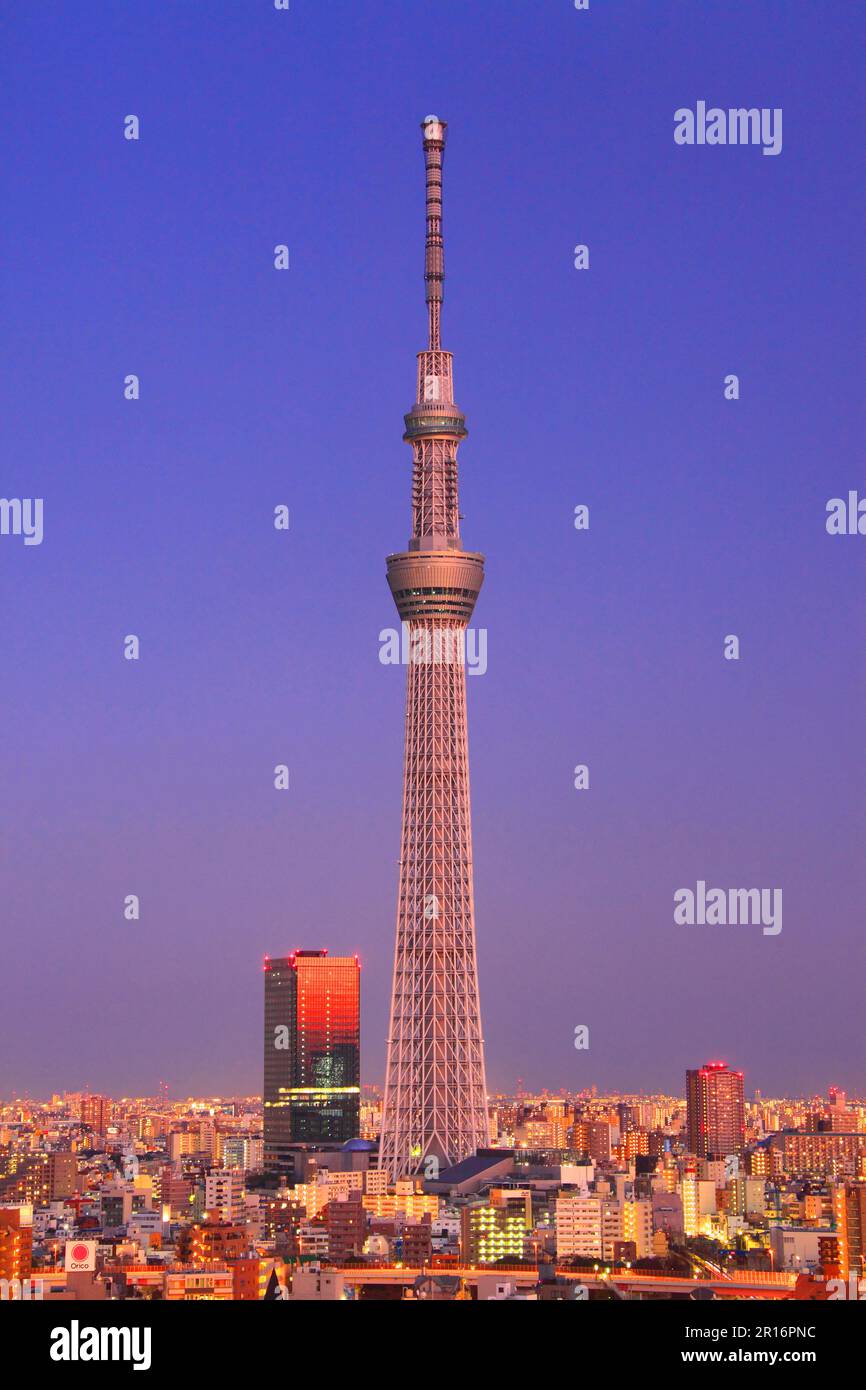Tokyo Sky Tree, Sunset Stock Photo - Alamy