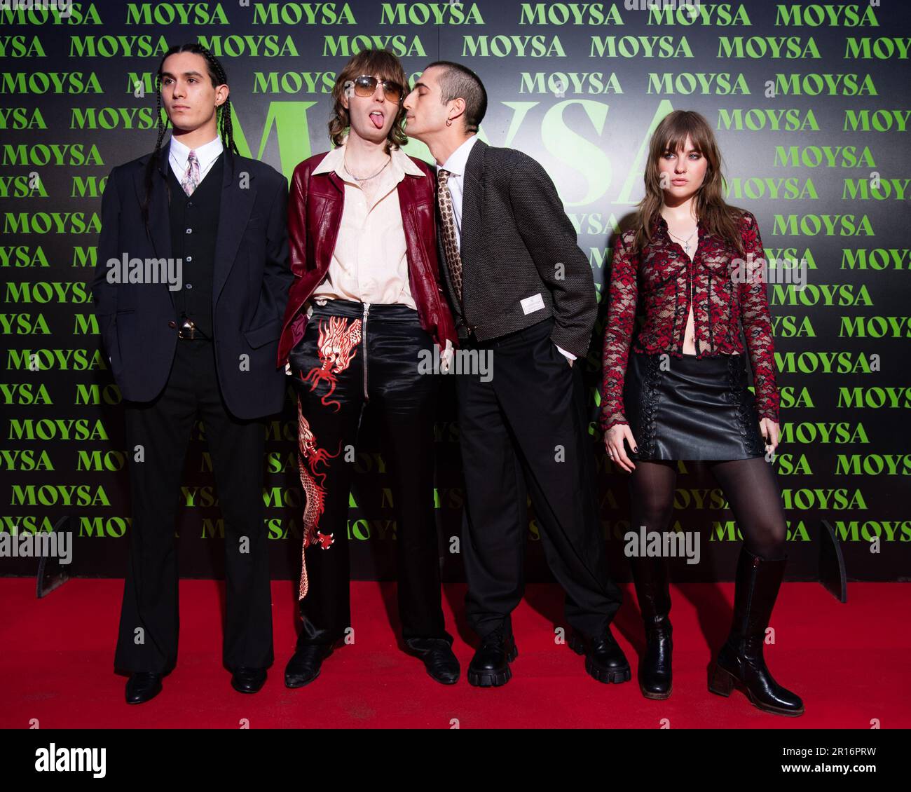 Ethan Torchio, Thomas Raggi, Damiano David, Victoria De Angelis Maneskin attend the opening of ...