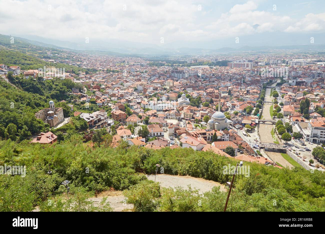 The well-preserved historic town of Prizren, Kosovo, known for its ...