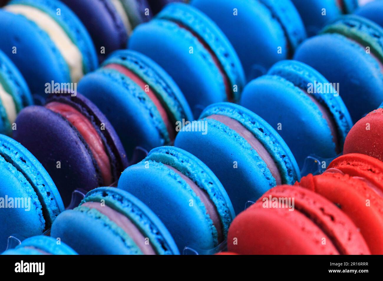 color macaroon as very nice sweet food background Stock Photo - Alamy
