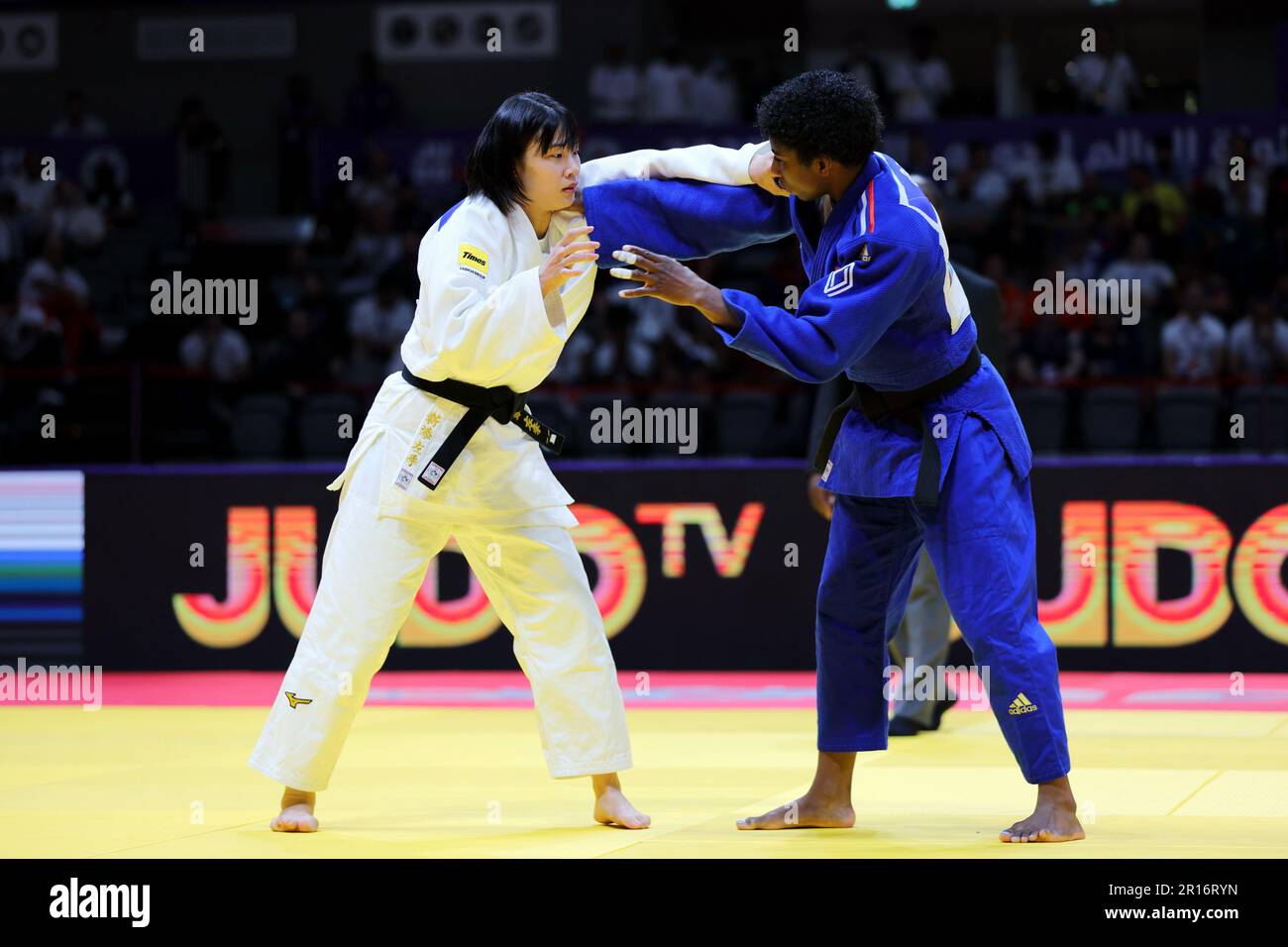 (L-R) Saki Niizoe (JPN), Marie Eve Gahie (FRA), MAY 11, 2023 -Judo : World Judo Championships ...