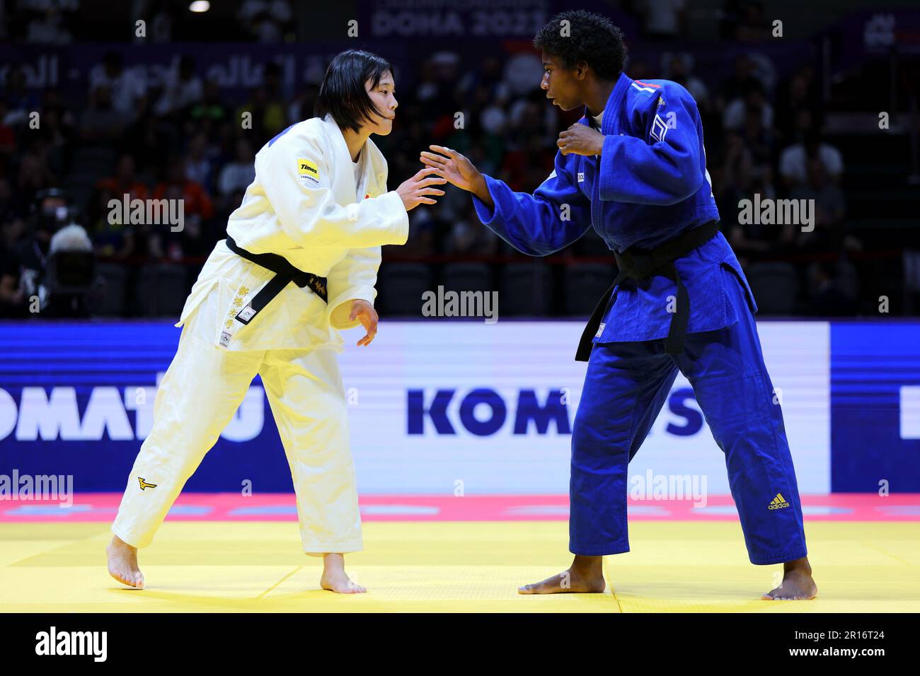 Ali Bin Hamad Al Attiyah Arena, Doha, Qatar. 11th May, 2023. (L-R) Saki Niizoe (JPN), Marie Eve ...