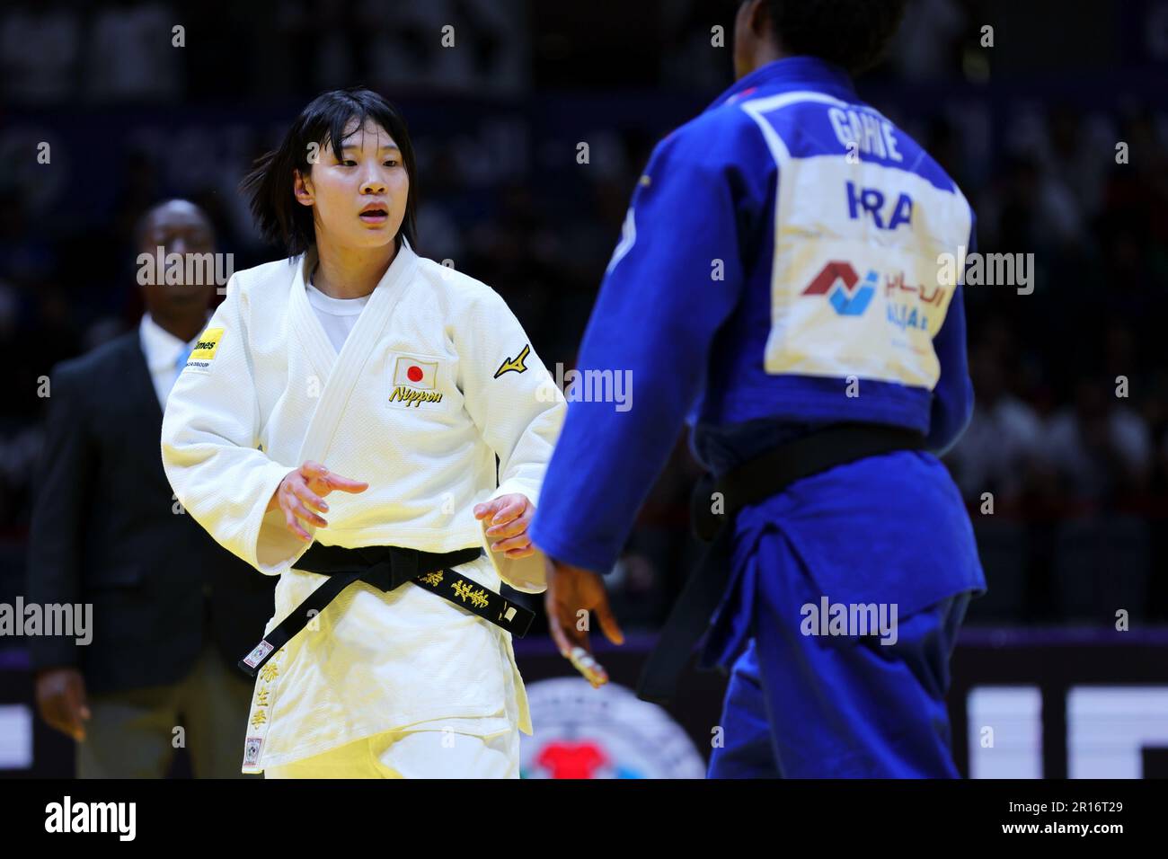 Ali Bin Hamad Al Attiyah Arena, Doha, Qatar. 11th May, 2023. (L-R) Saki Niizoe (JPN), Marie Eve ...