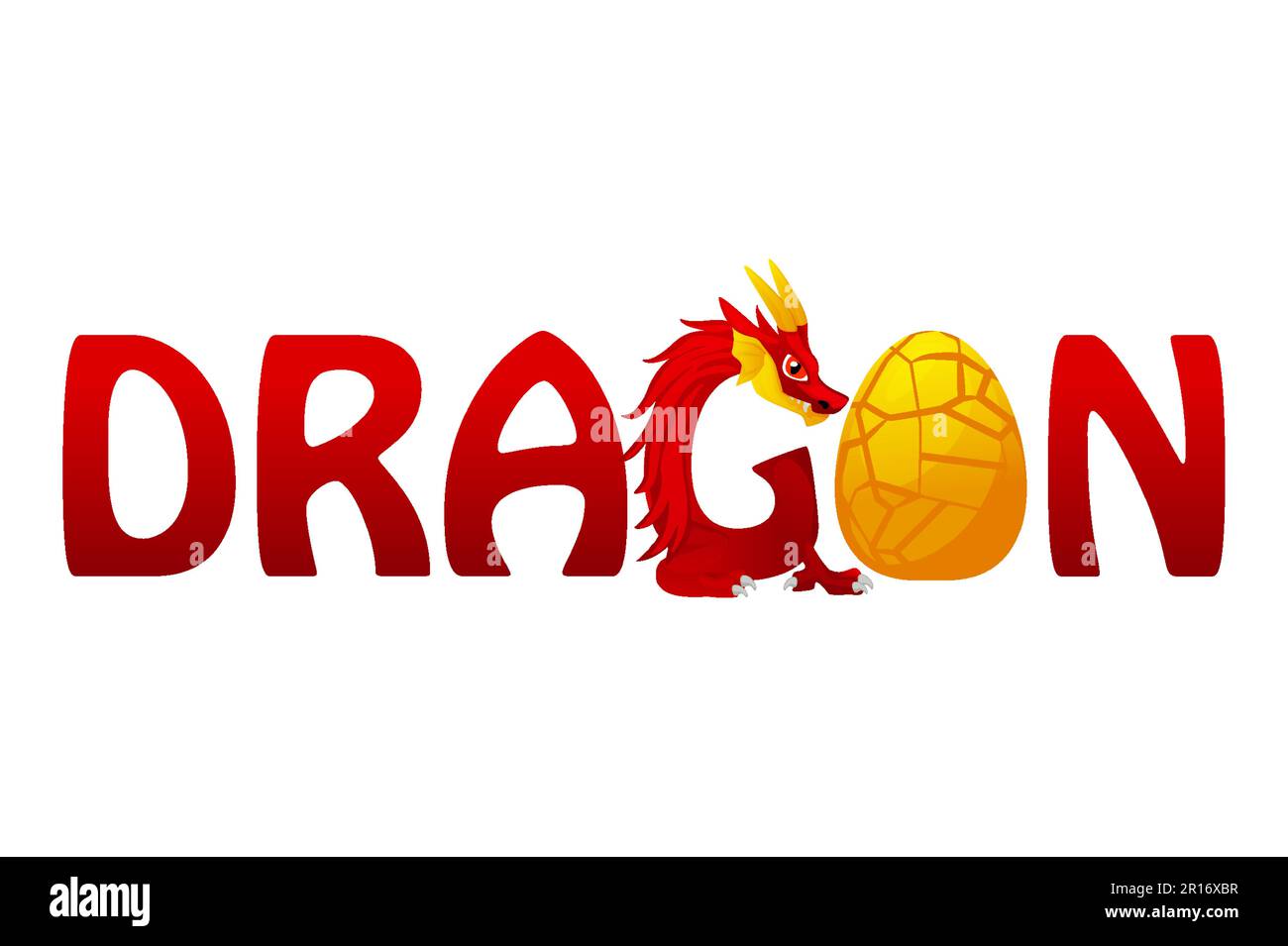 Dragon text. Chinese dragon and dragon egg Stock Vector Image & Art - Alamy