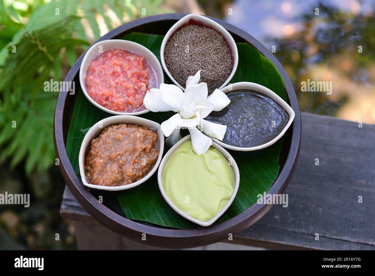 The spa skincare set of scrub Stock Photo - Alamy