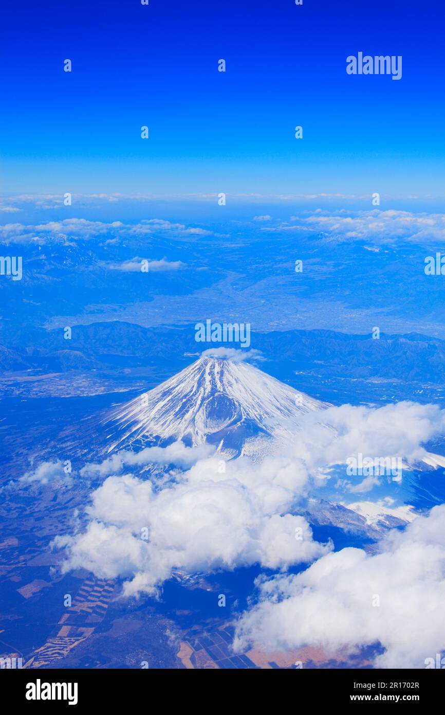 Mount Fuji and the Kofu basin Stock Photo - Alamy