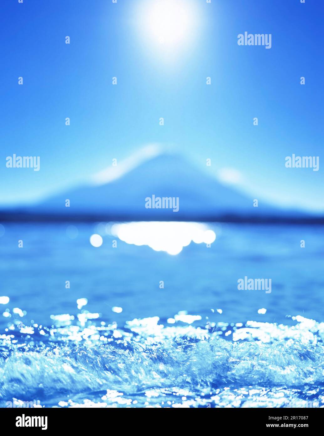 Mt. Fuji and waves Stock Photo - Alamy