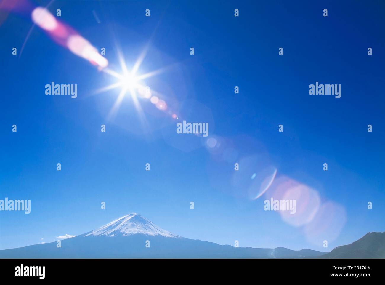 Sun and Mount Fuji Stock Photo - Alamy