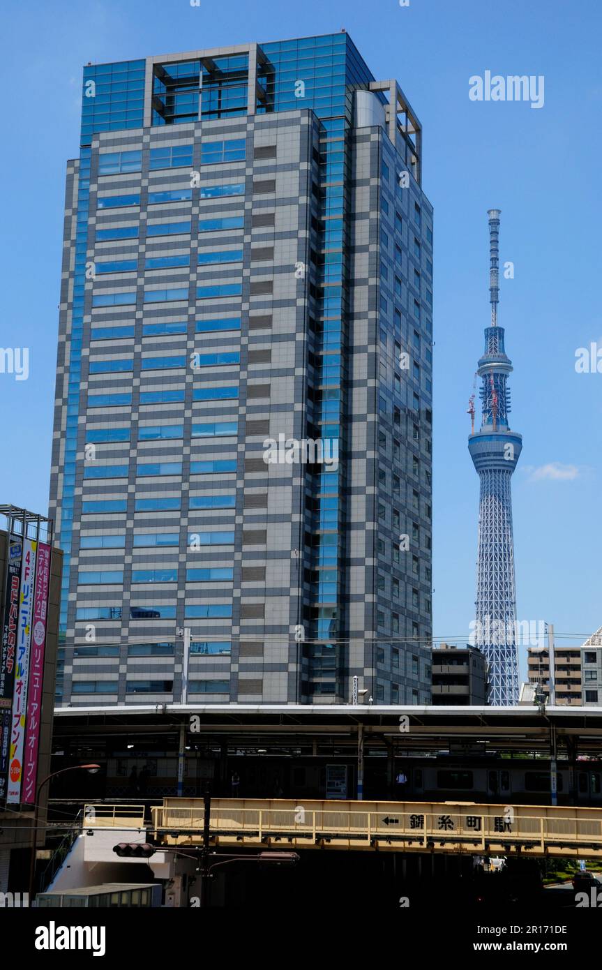 Kinshicho station and Sky tree Stock Photo - Alamy