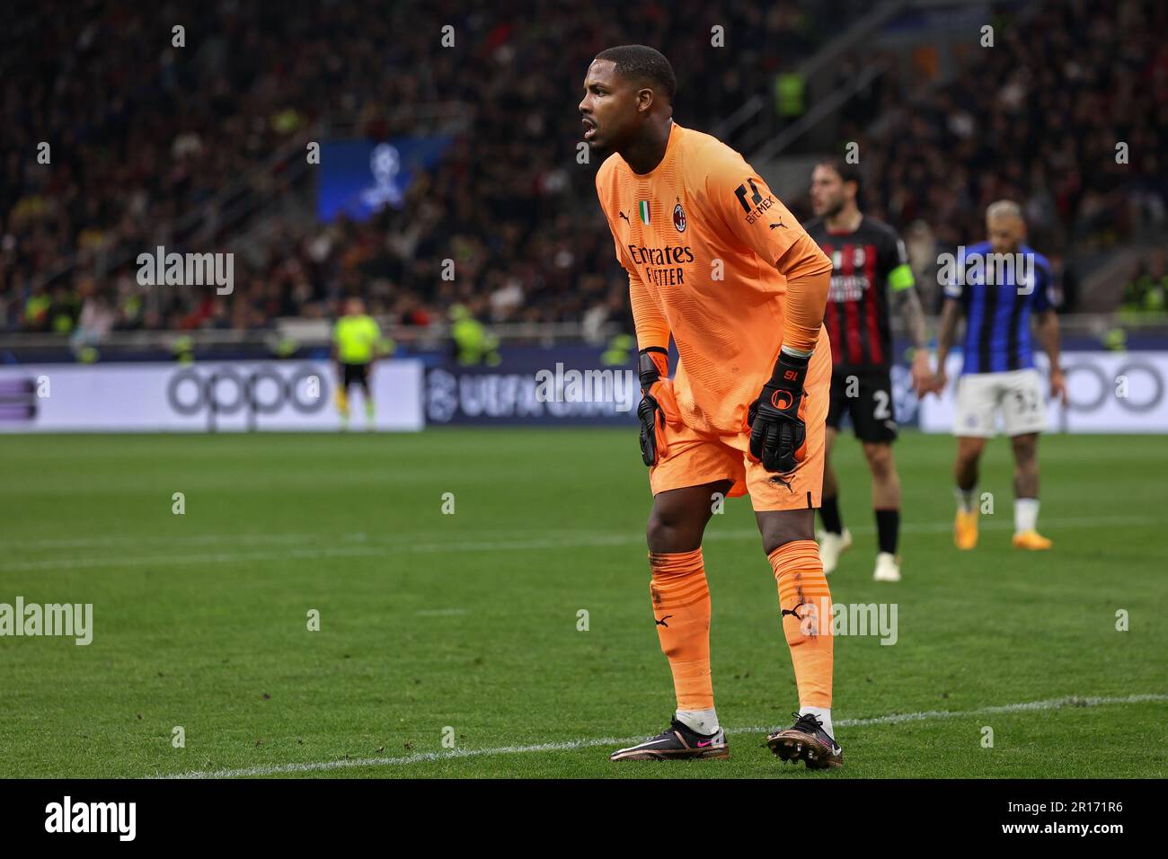 Milan, Italy. 10th May, 2023. Italy, Milan, may 10 2023: Mike Maignan ...