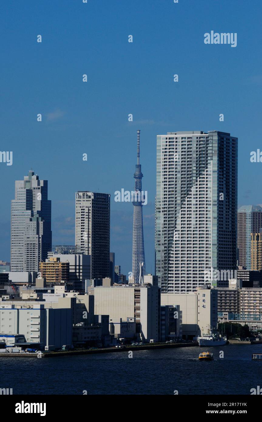 Buildings in central Tokyo and Tokyo sky tree Stock Photo - Alamy