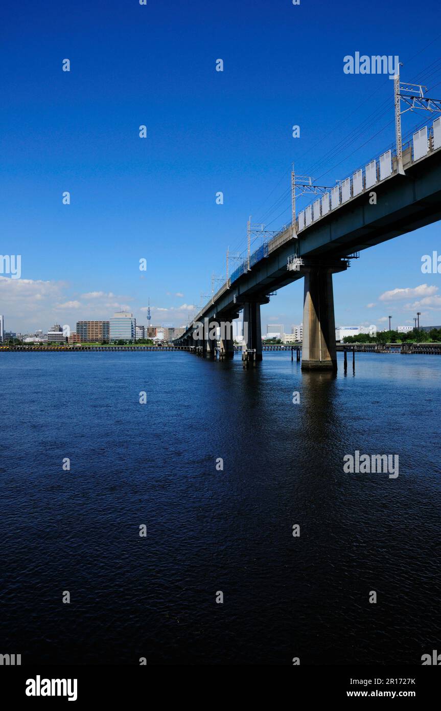 Keiyo line and Tokyo sky tree Stock Photo - Alamy