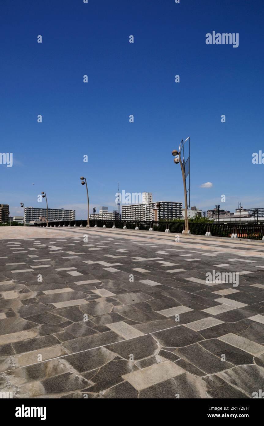 Oshima komatsugawa park and Tokyo sky tree Stock Photo - Alamy