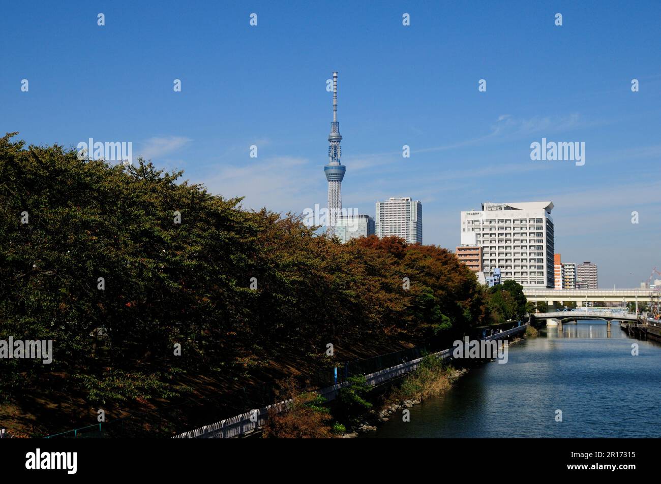 Yokojikkengawa river and Tokyo sky tree Stock Photo - Alamy