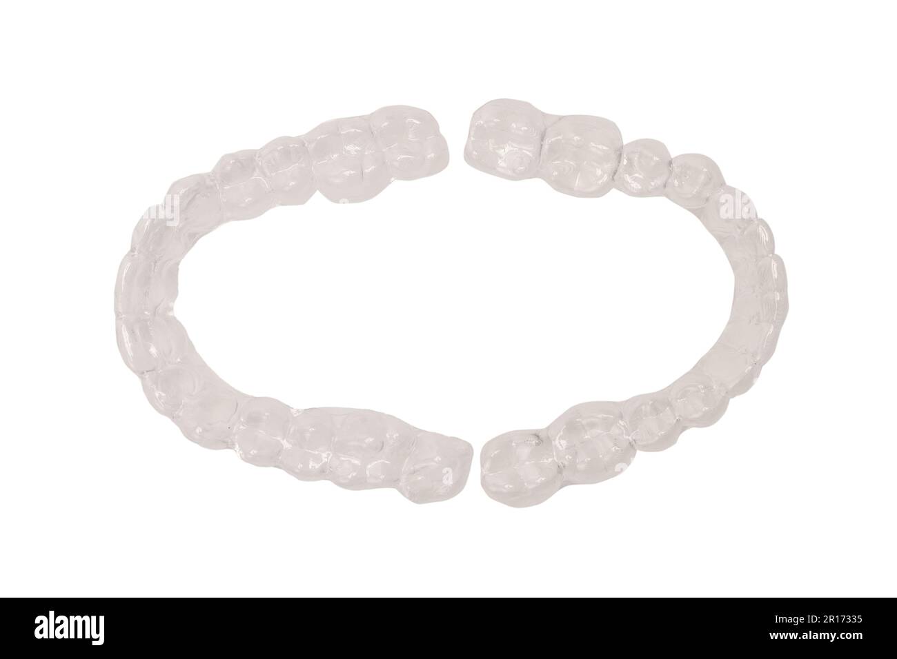 Transparent mouth guard isolated on a white background Stock Photo - Alamy