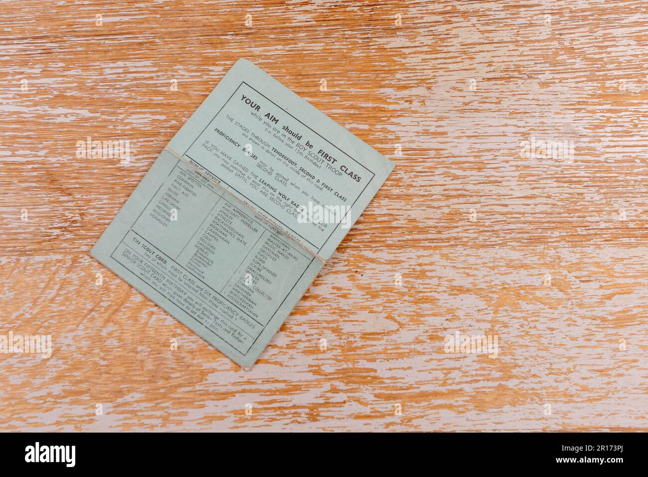 Worn Boy Scout Membership Card from 1958 for the 37th Poplar in East ...