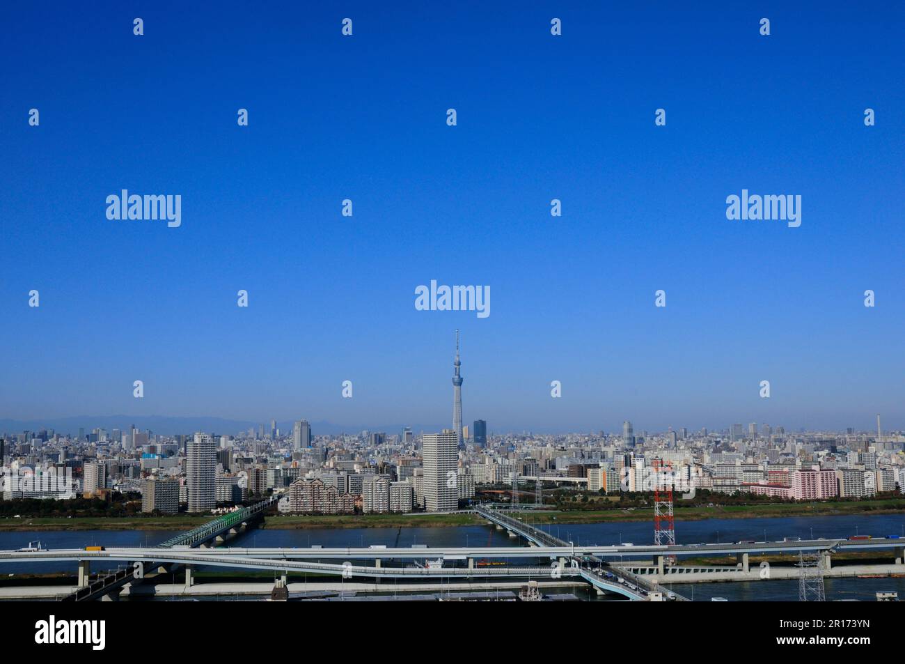 View of Tokyo sky tree from Tower Hall funabori Stock Photo - Alamy