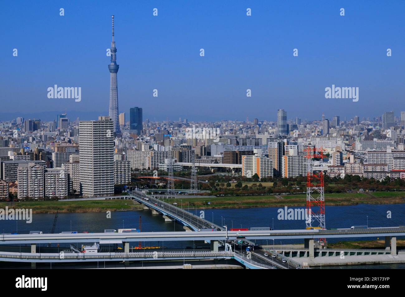 View of Tokyo sky tree from Tower Hall funabori Stock Photo - Alamy