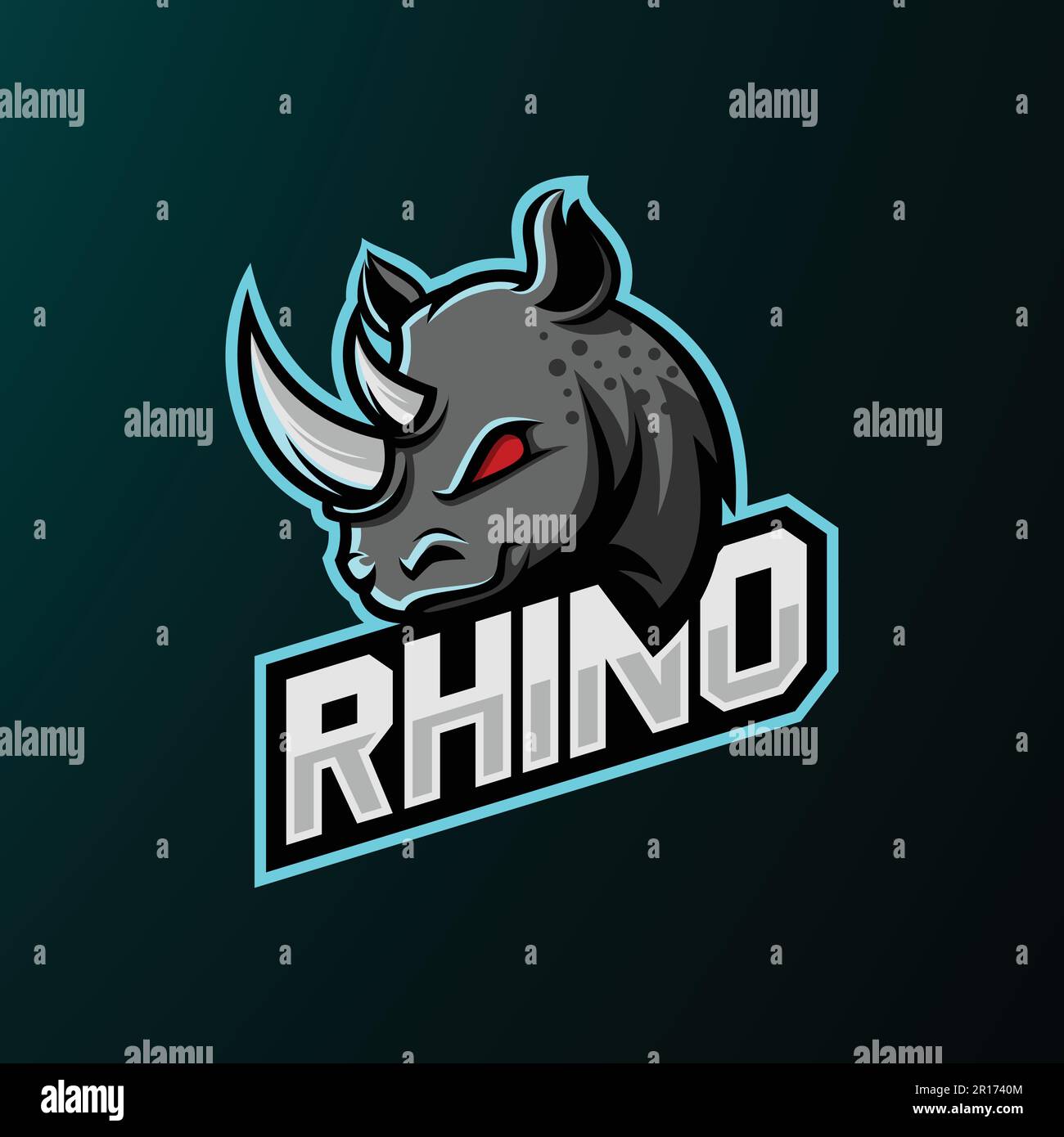 Rhino text logo hi-res stock photography and images - Alamy