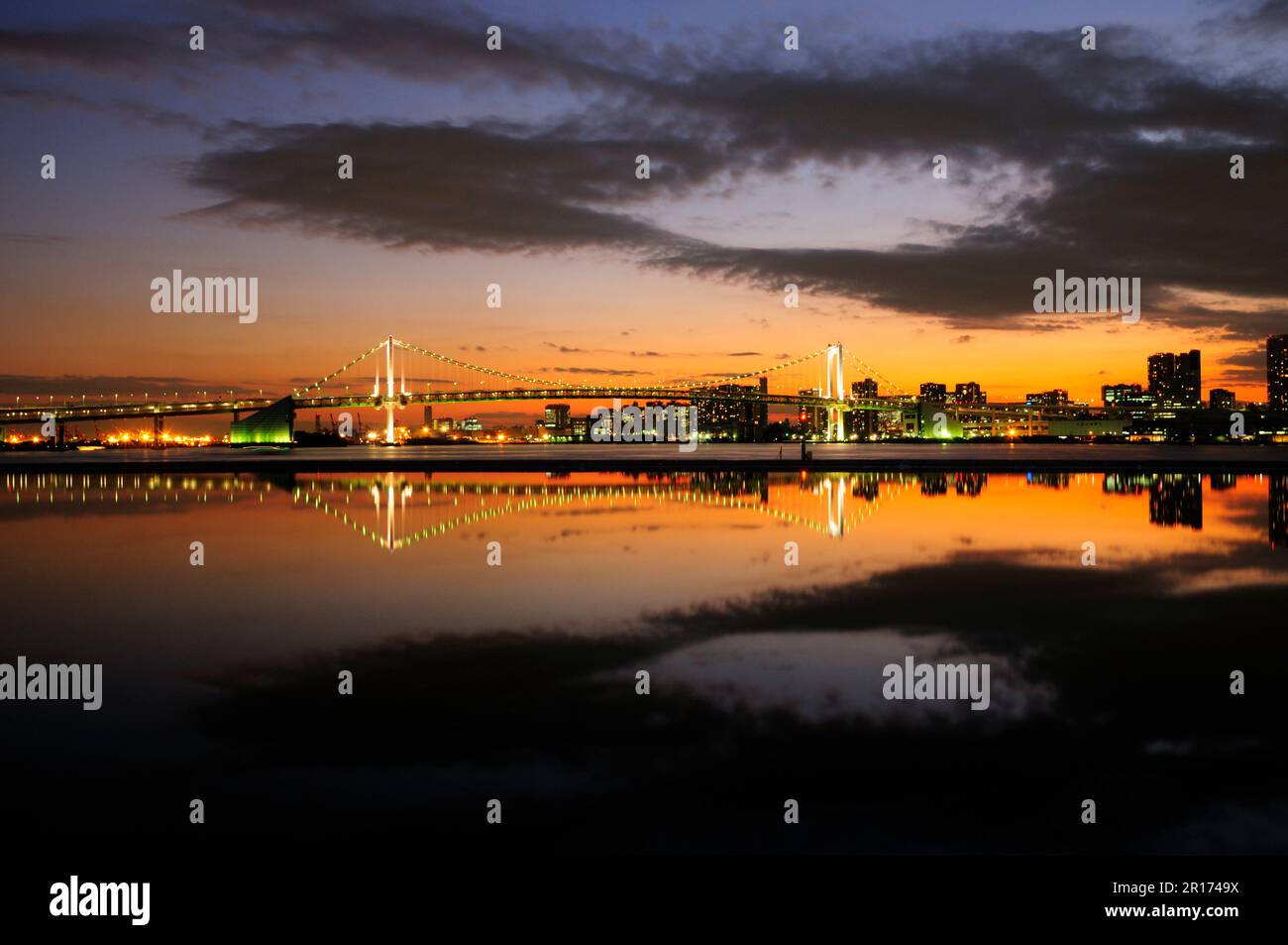 Rainbow Bridge at dusk Stock Photo - Alamy