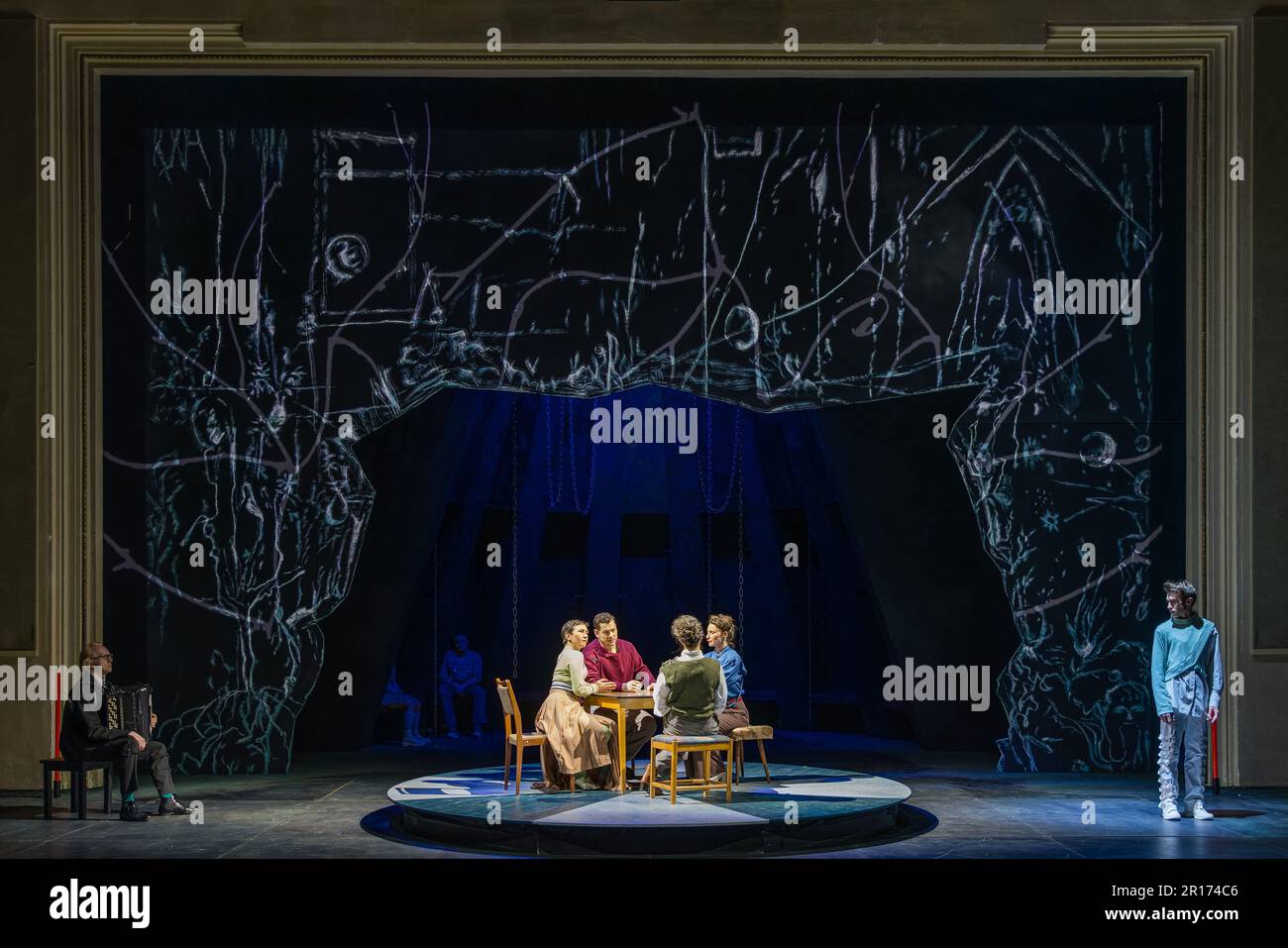 Cottbus, Germany. 10th May, 2023. Live musicians Aliaksandr Yasinski (l ...