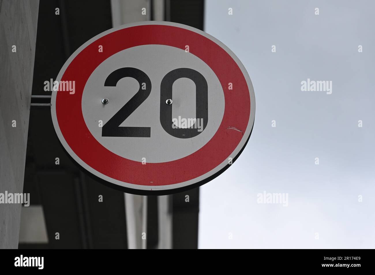 Cologne, Germany. 11th May, 2023. Traffic sign 20 km. the Permitted ...