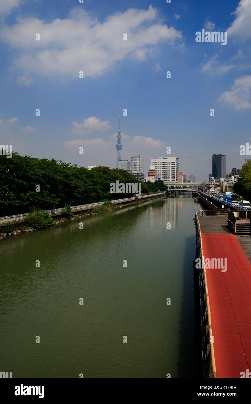 Yokojikkengawa river and Tokyo sky tree Stock Photo - Alamy