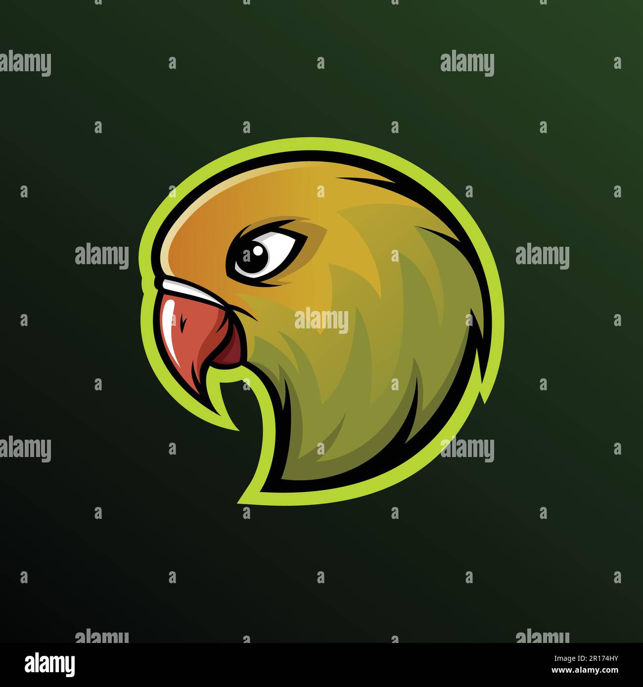 Love Bird Mascot Logo - Animals Mascot E-sports Logo Vector ...