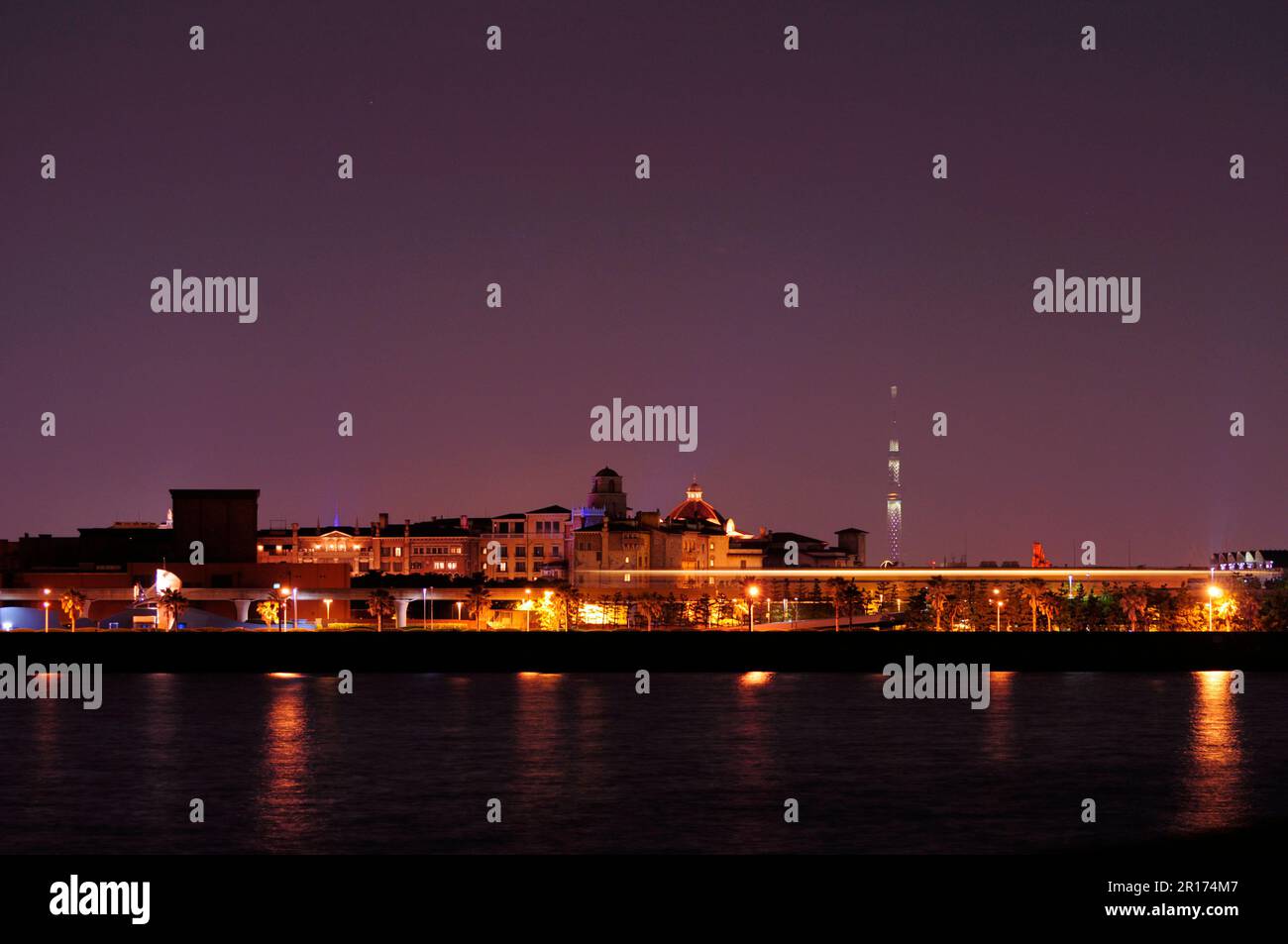 TDL (a part) and Skytree illuminated Stock Photo - Alamy