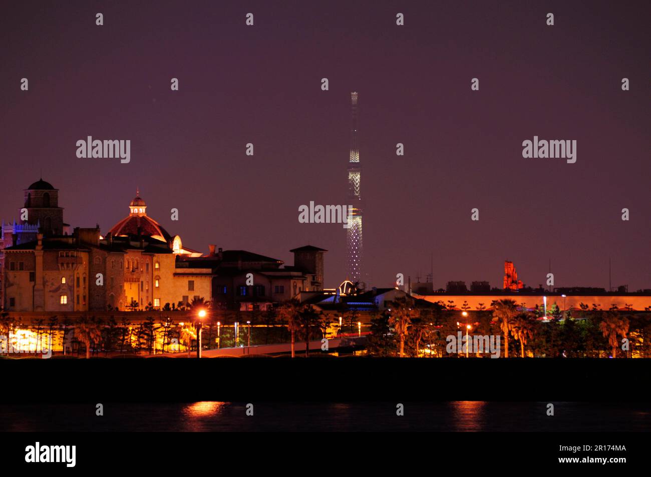 TDL (a part) and Skytree illuminated Stock Photo - Alamy