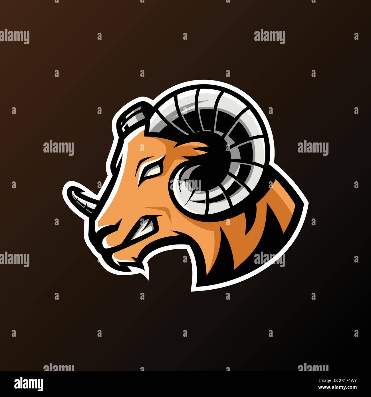 Angry Goat Mascot Logo Vector Illustration Design - Animals Mascot logo ...