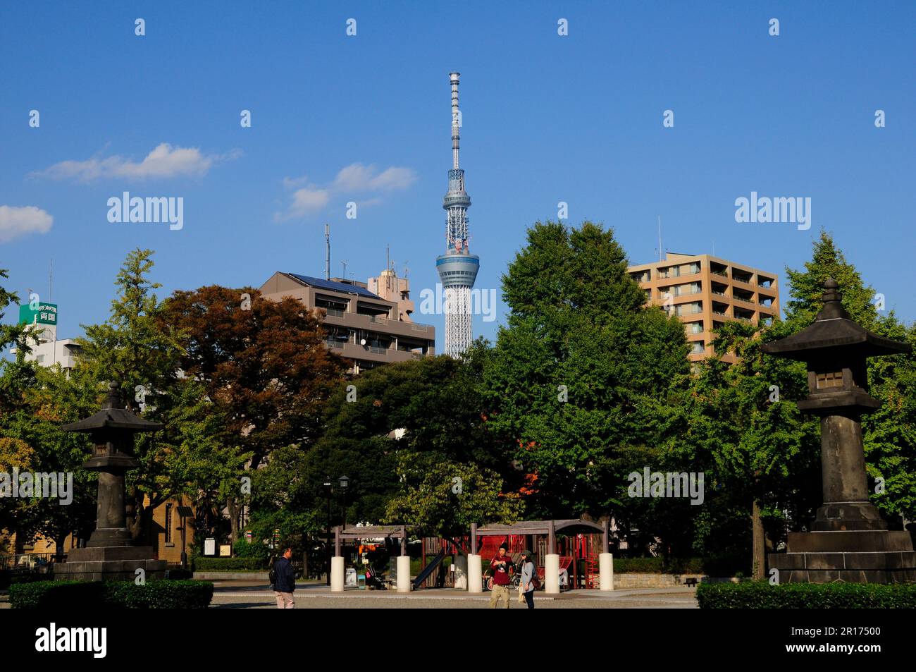 Tokyo sky tree and Yokozuna town park Stock Photo - Alamy
