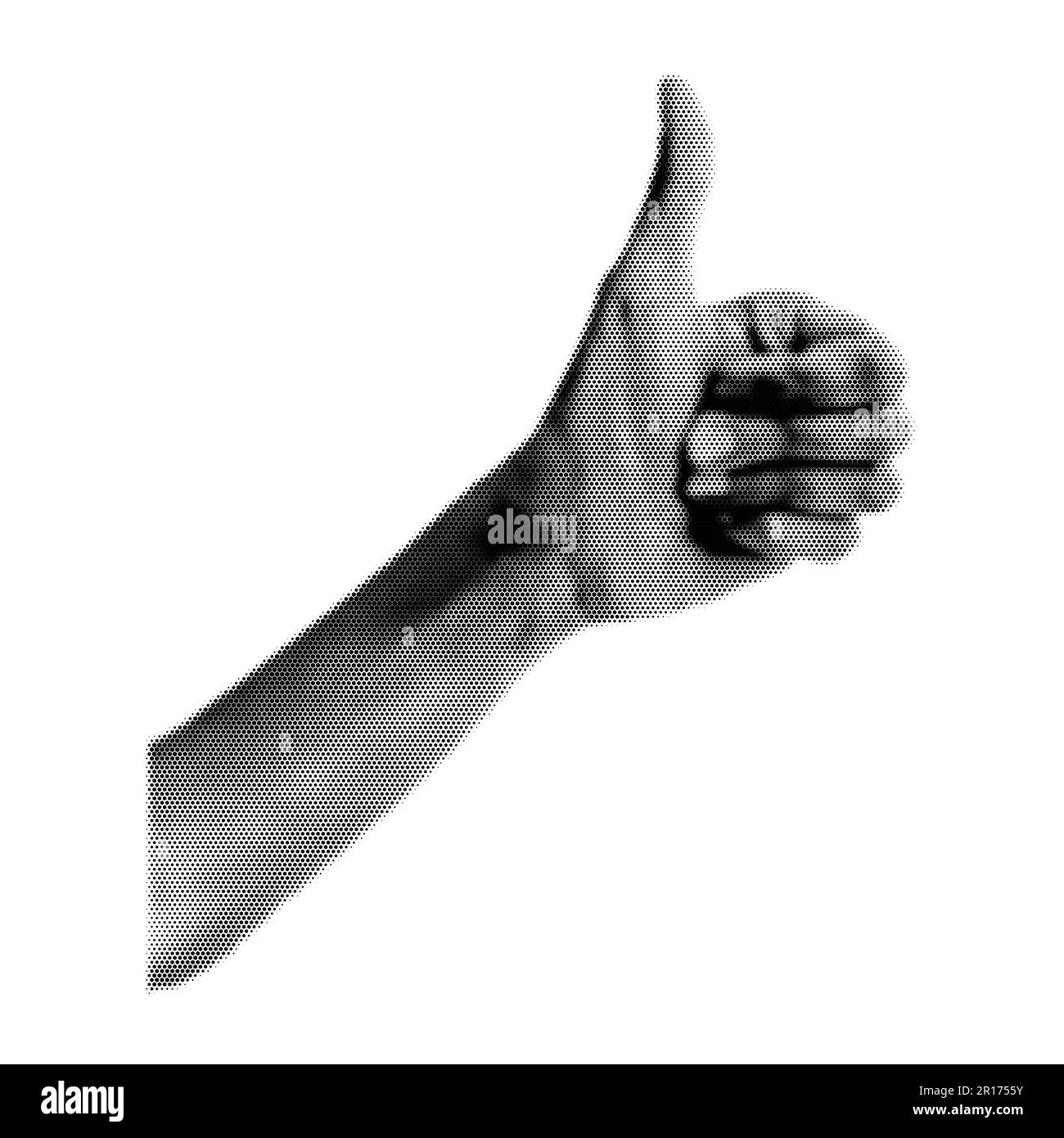 Human hand collage. Design element in trendy dotted pop art style ...