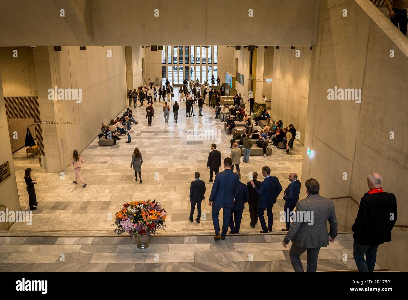 Entrance lobby of the Kunsthaus, Museum of Art, New Building, Zurich ...