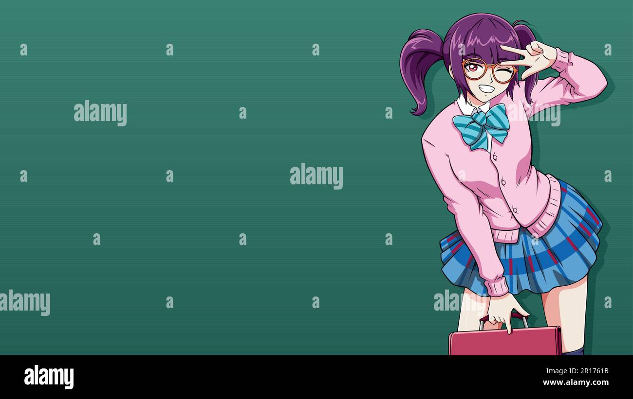 Korean school girl uniform Stock Vector Images - Alamy