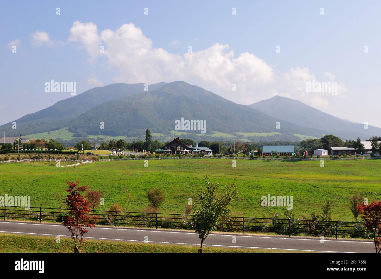 Three mountains seen from Hiruzen Plateau Stock Photo - Alamy