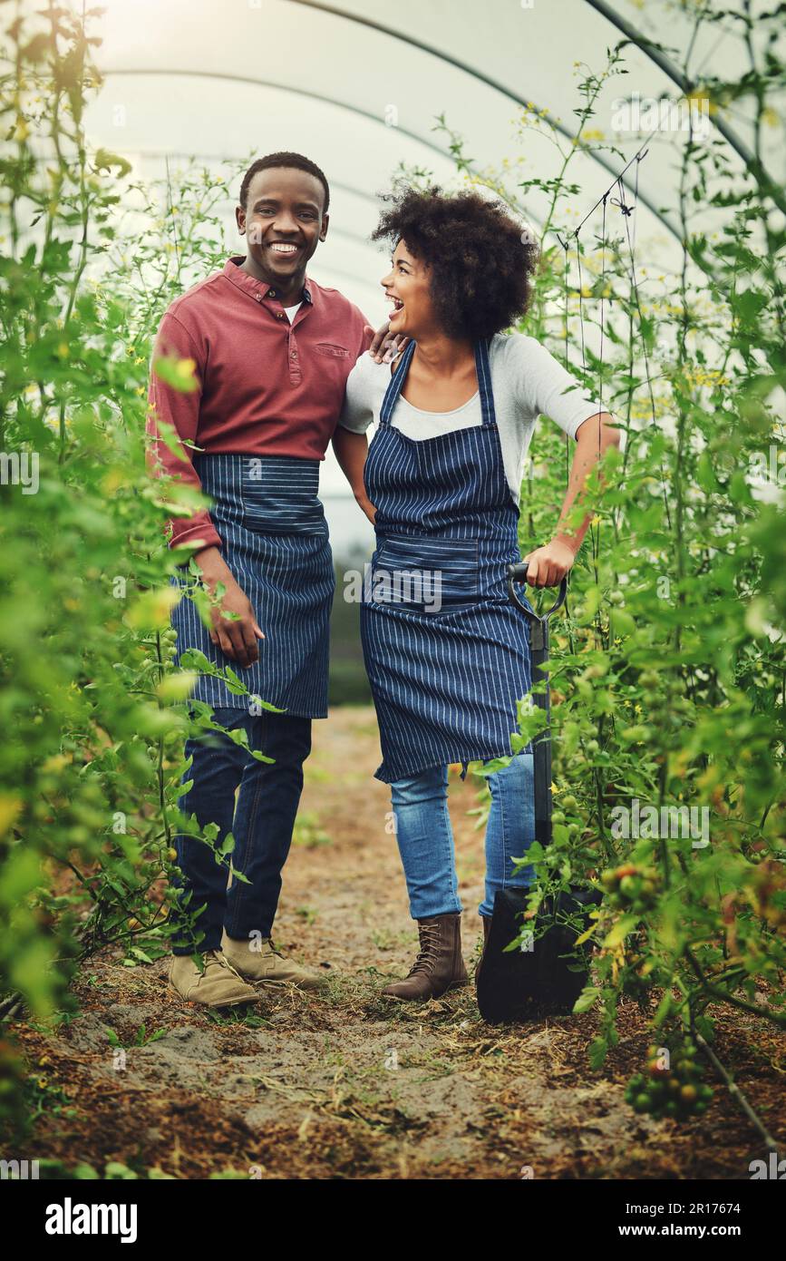 Farming for the health of it. Full length portrait of a young farm ...