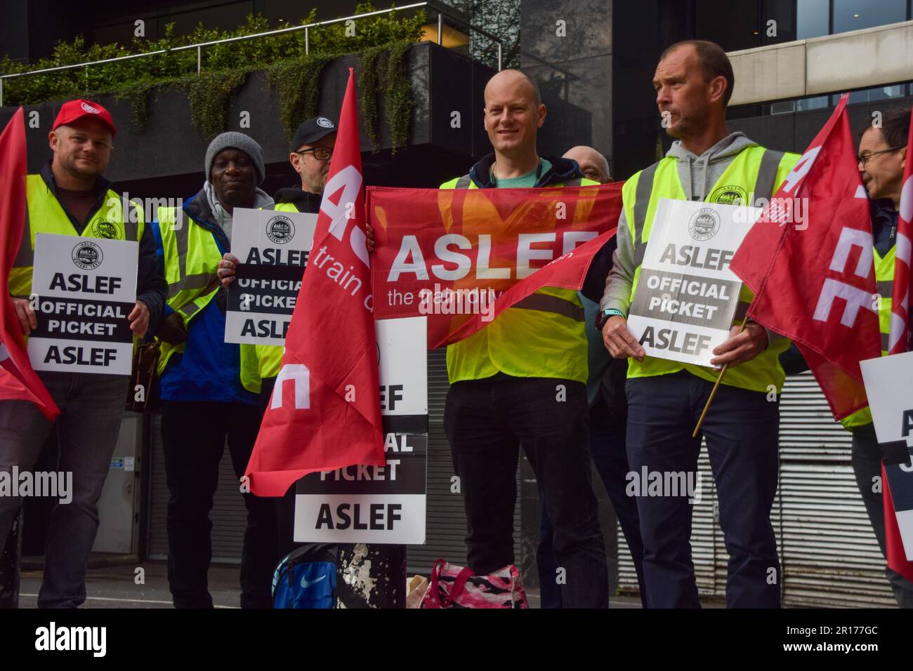 London, UK. 12th May 2023. ASLEF (Associated Society of Locomotive ...