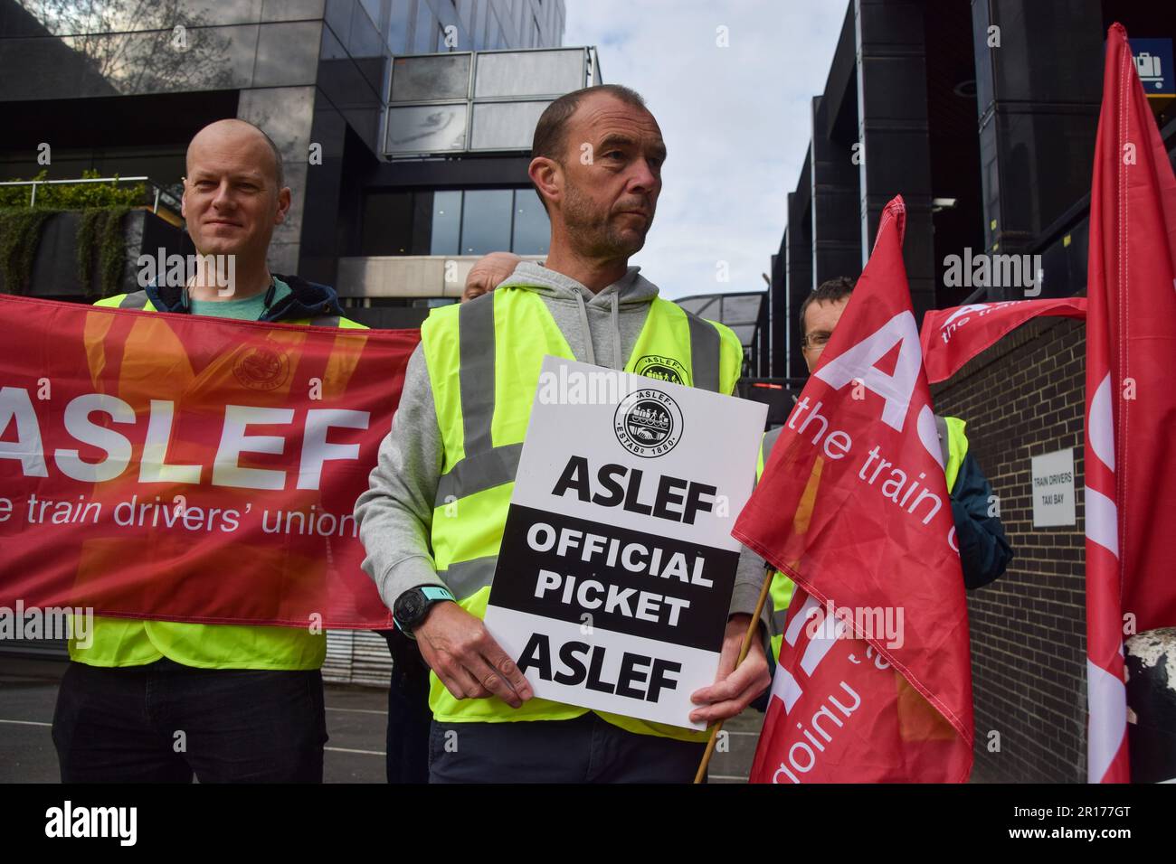 London, UK. 12th May 2023. ASLEF (Associated Society of Locomotive ...