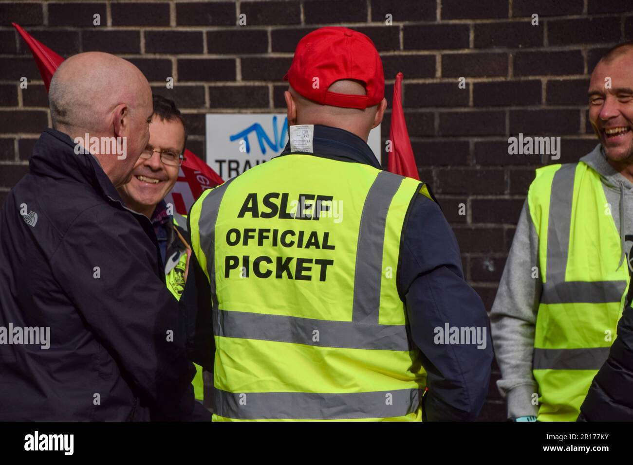 London, UK. 12th May 2023. ASLEF (Associated Society of Locomotive ...